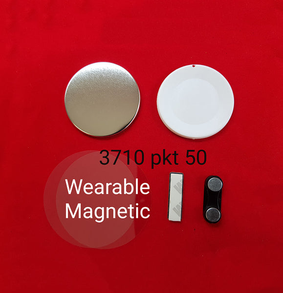 Wearable Magnetic Badge 57mm PKT 100 ( WM100K ) – Badge-A-Minit for NSW